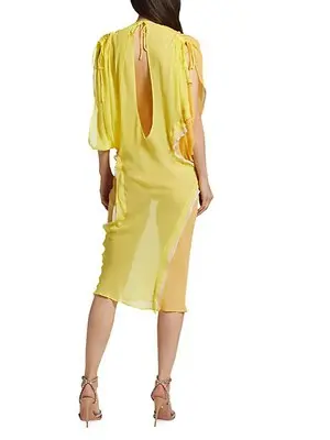 Christopher Esber Silk Draped Dress Size