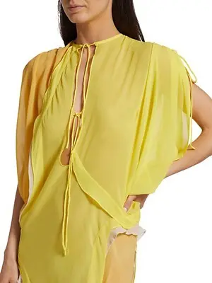 Christopher Esber Silk Draped Dress Size