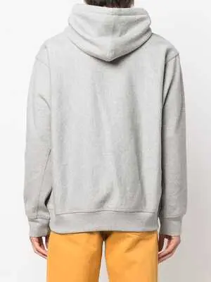 Carhartt Work In Progress Embroidered-logo Cotton Hoodie - Grey