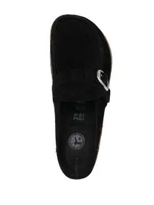 BIRKENSTOCK Suede Mules - Black