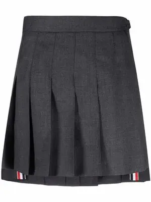 Thom Browne Super 120's Twill Pleated Mini Skirt - Grey