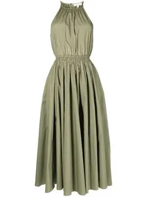 Michael Kors Gathered Halterneck Midi-dress