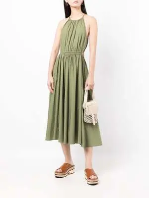 Michael Kors Gathered Halterneck Midi-dress