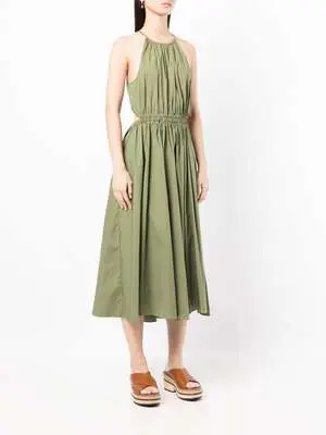 Michael Kors Gathered Halterneck Midi-dress