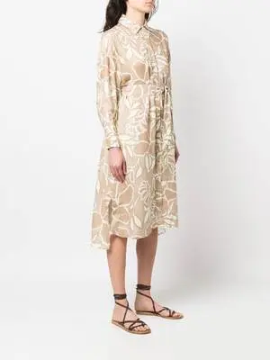 XACUS Graphic-print Asymmetric Dress