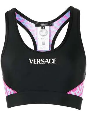 Versace La Greca Logo-print Bralette