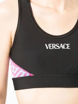 Versace La Greca Logo-print Bralette