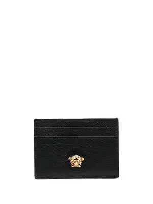 Versace La Medusa Leather Cardholder - Black