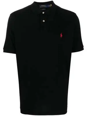 Polo Ralph Lauren Embroidered Logo Polo Shirt - Black
