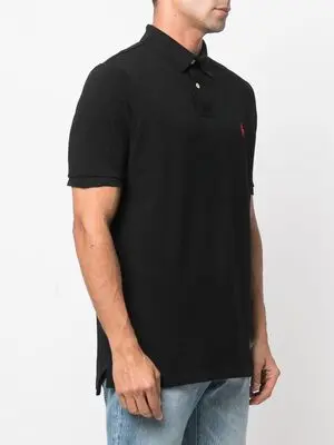 Polo Ralph Lauren Embroidered Logo Polo Shirt - Black