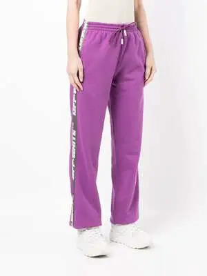 Off-White Logo-tape Cotton Track Pants - Purple