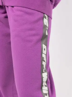 Off-White Logo-tape Cotton Track Pants - Purple