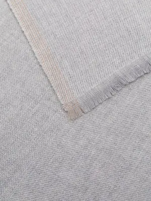 Brunello Cucinelli Contrast-trim Frayed-edge Scarf - Grey