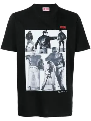 DIESEL® Pr-t-just-p1 Graphic-print T-shirt - Black