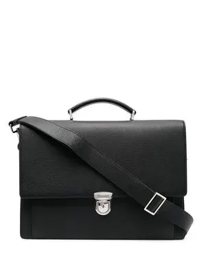 ASPINAL OF LONDON City Leather Laptop Briefcase - Black