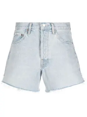 AGOLDE Frayed-edge Denim Shorts