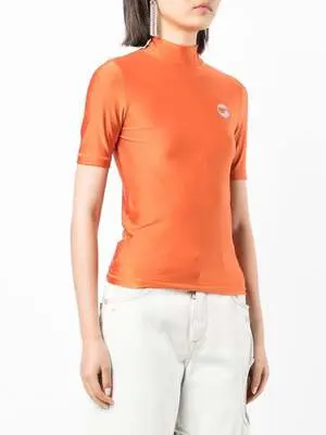 Coperni Logo-print Mock-neck T-shirt