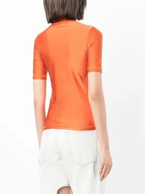 Coperni Logo-print Mock-neck T-shirt