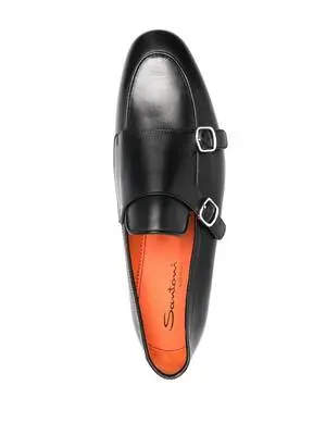 Santoni Leather Monk Shoes