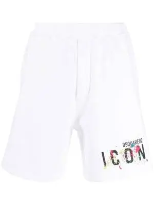 Dsquared2 Icon Cotton Track Shorts - White