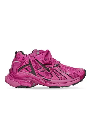 Balenciaga Womens Runner Sneaker In Dark Pink - Pink