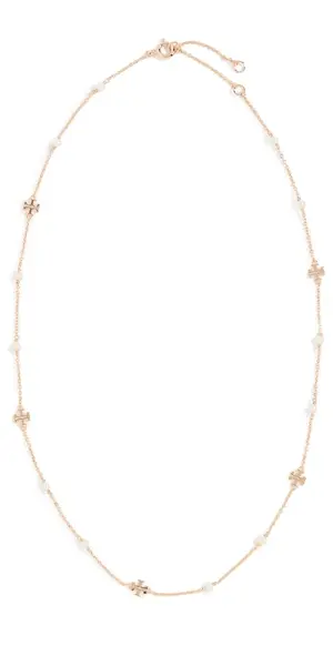 Tory Burch Delicate Moondance Pearl Necklace - Tory Gold/pearl