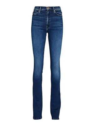MOTHER Runaway High-Waisted Skinny Jeans - Denim
