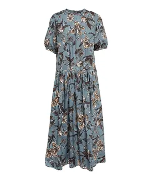 Max Mara Agave Floral Midi Dress