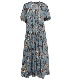 Max Mara Agave Floral Midi Dress