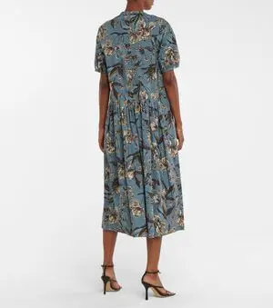 Max Mara Agave Floral Midi Dress