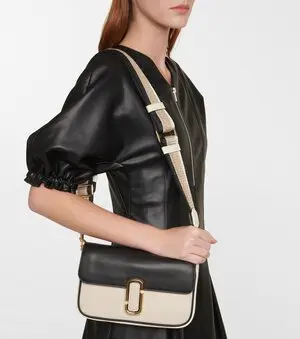 Marc Jacobs J Marc Leather Shoulder Bag - Beige