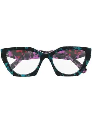Prada Tortoiseshell Cat-eye Glasses - Blue