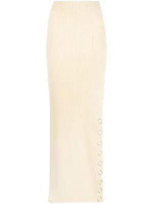 JIL SANDER Rib-knit Maxi Skirt