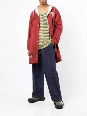 UNDERCOVERISM Logo-print Hooded Coat - Red