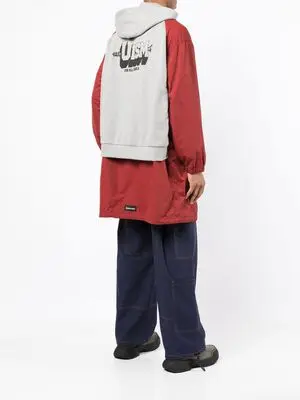 UNDERCOVERISM Logo-print Hooded Coat - Red
