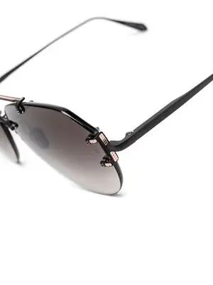 Linda Farrow Pilot-frame Sunglasses - Black