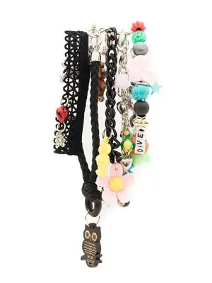 AMIR SLAMA Multi-chain Stack Bracelet - Black