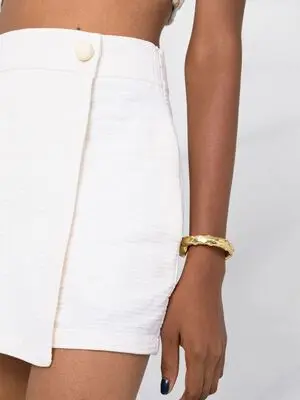 ADRIANA DEGREAS Wrap-front Cotton Shorts