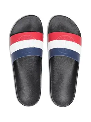Moncler Basile Striped Slides - Blue