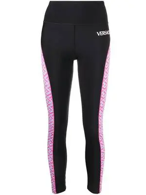 Versace La Greca High-waisted Leggings - Black
