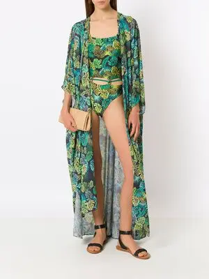 AMIR SLAMA Tropical Print Kaftan