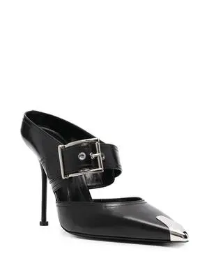 Alexander McQueen Leather Mules - Black