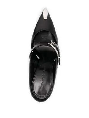Alexander McQueen Leather Mules - Black