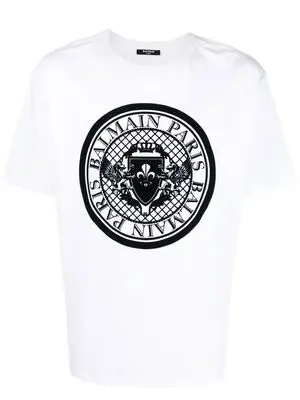 Balmain Logo-print Cotton T-shirt - White