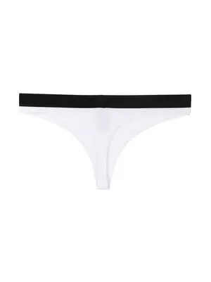 TOM FORD Logo-waistband Thong - White