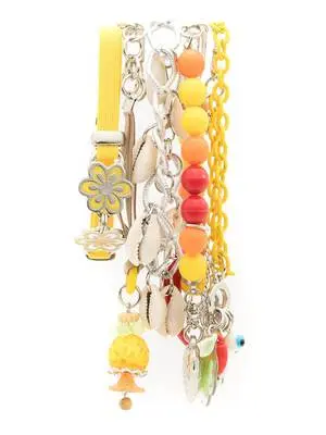 AMIR SLAMA Multi-chain Stack Bracelet - Multicolour