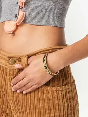 Marc Jacobs Gold Tone Logo Bangle