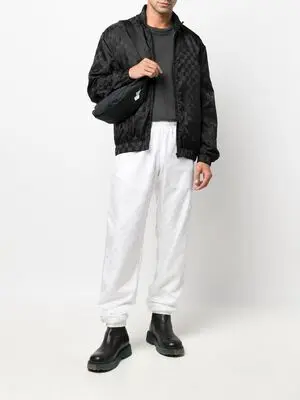 MISBHV Monogram-print Zip-up Sports Jacket