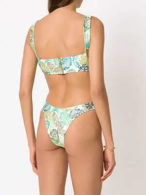 AMIR SLAMA Palm Leaf Print Bikini