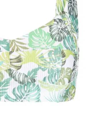 AMIR SLAMA Palm Leaf Print Bikini